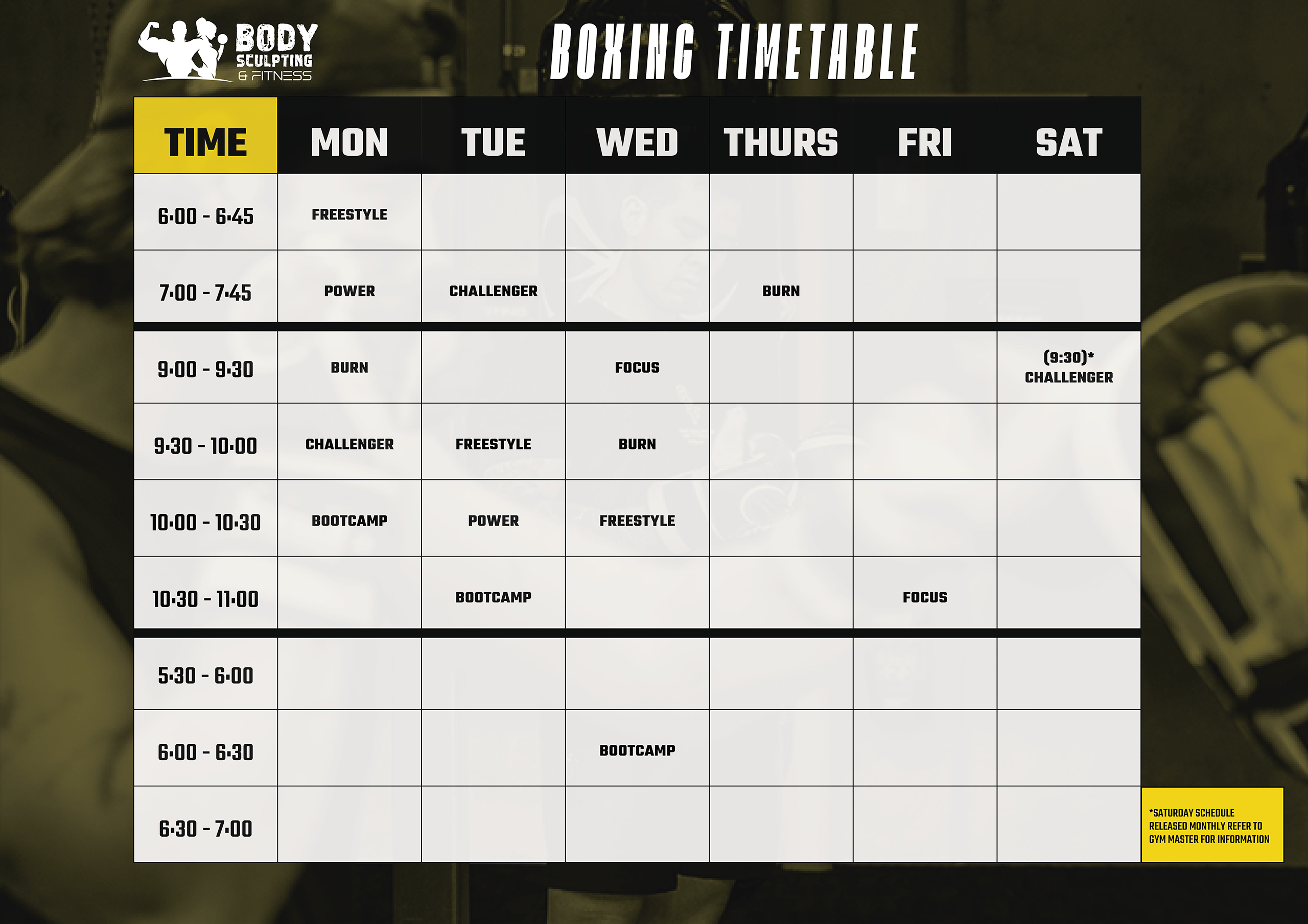 Group Fitness - Body Sculpting Fitness