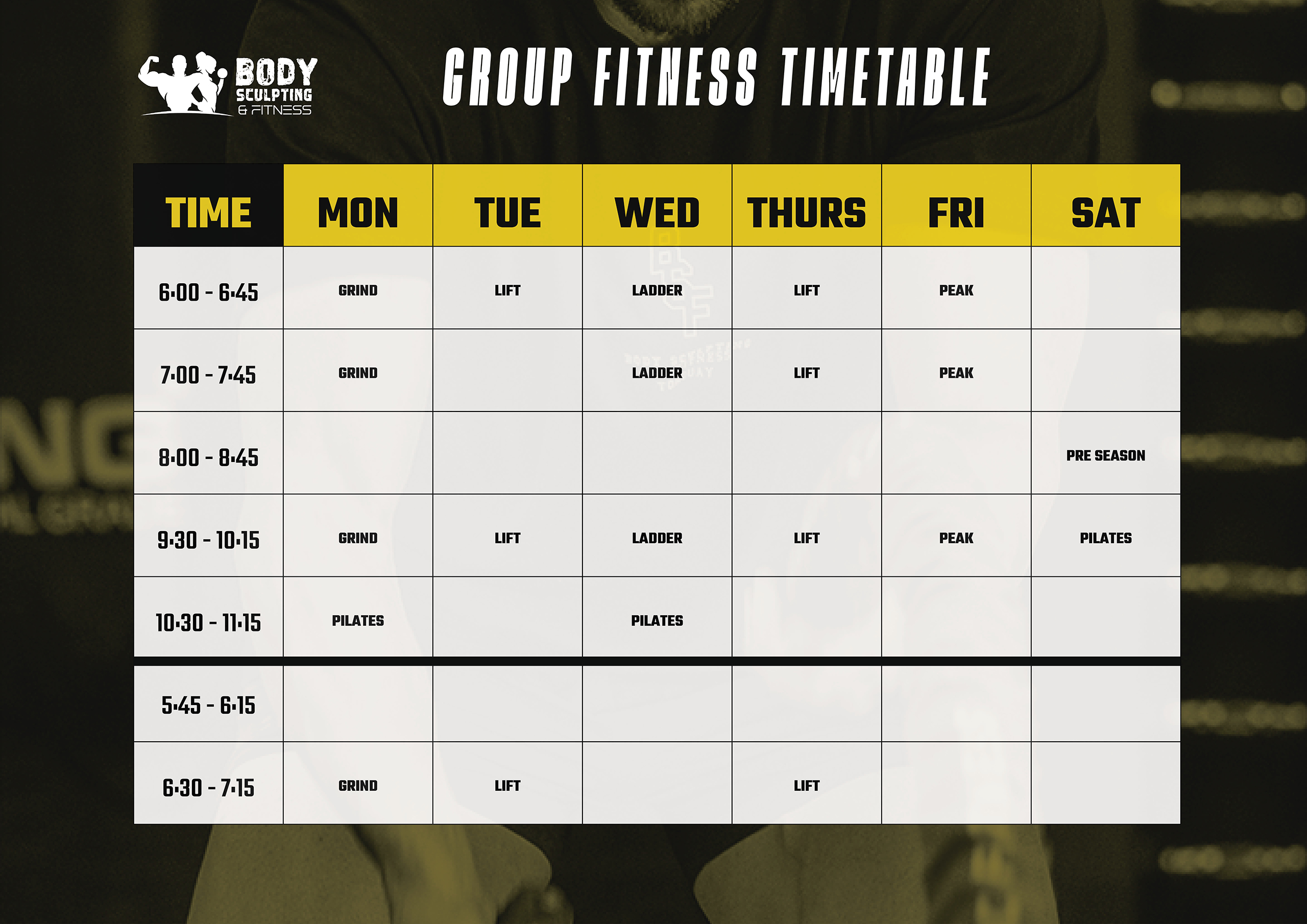 Group Fitness - Body Sculpting Fitness